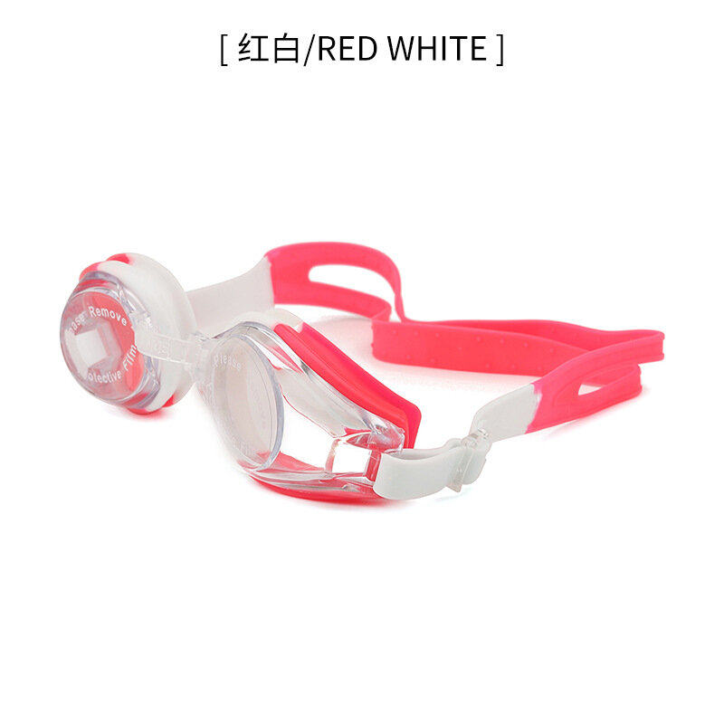 Очки для плавания, летние, силиконовые, водонепроницаемые, красные и белые