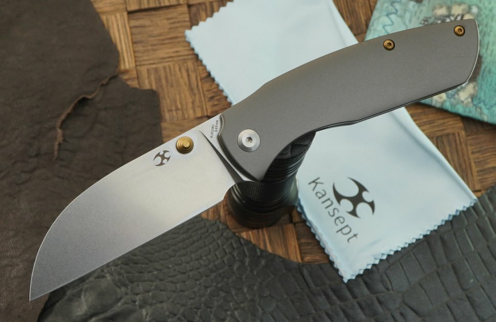Складной нож Kansept Knives Convict, сталь CPM S35VN, SW, рукоять серый титан