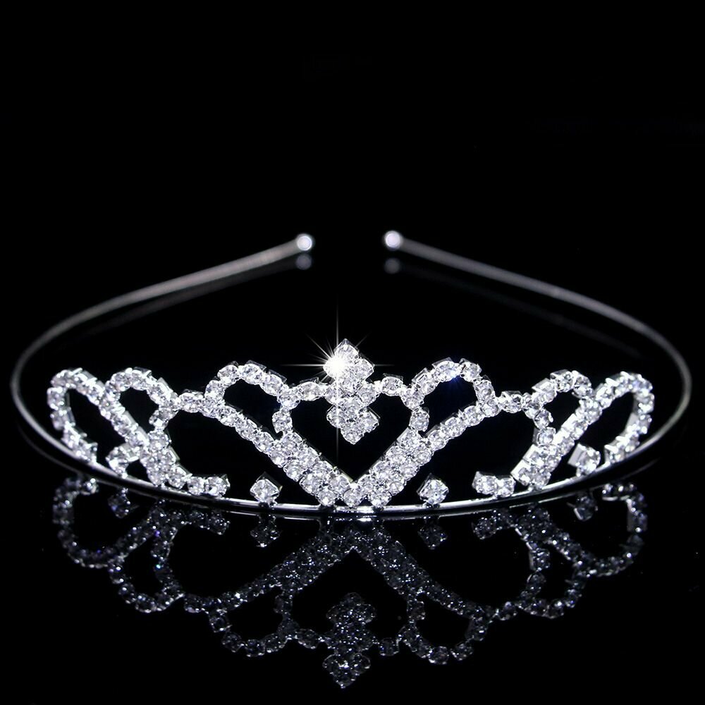 Диадема Сердце. Серебристая