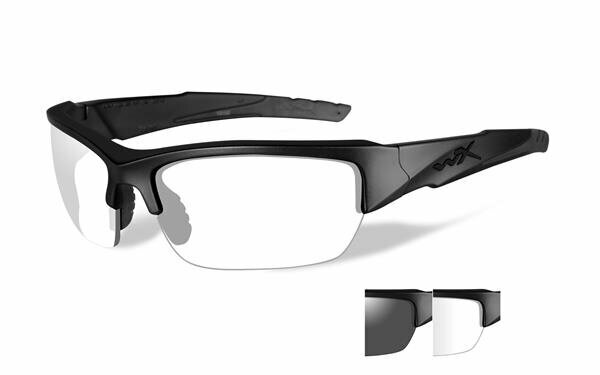 Очки стрелковые Wiley X Valor / Дымчатая+прозрачная / Черная матовая