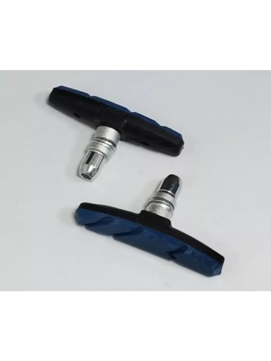 Тормозные колодки для V-brake (SJ-510BLB, 70 мм, резьбовая, для V-brake, 2 шт, черный/синий)