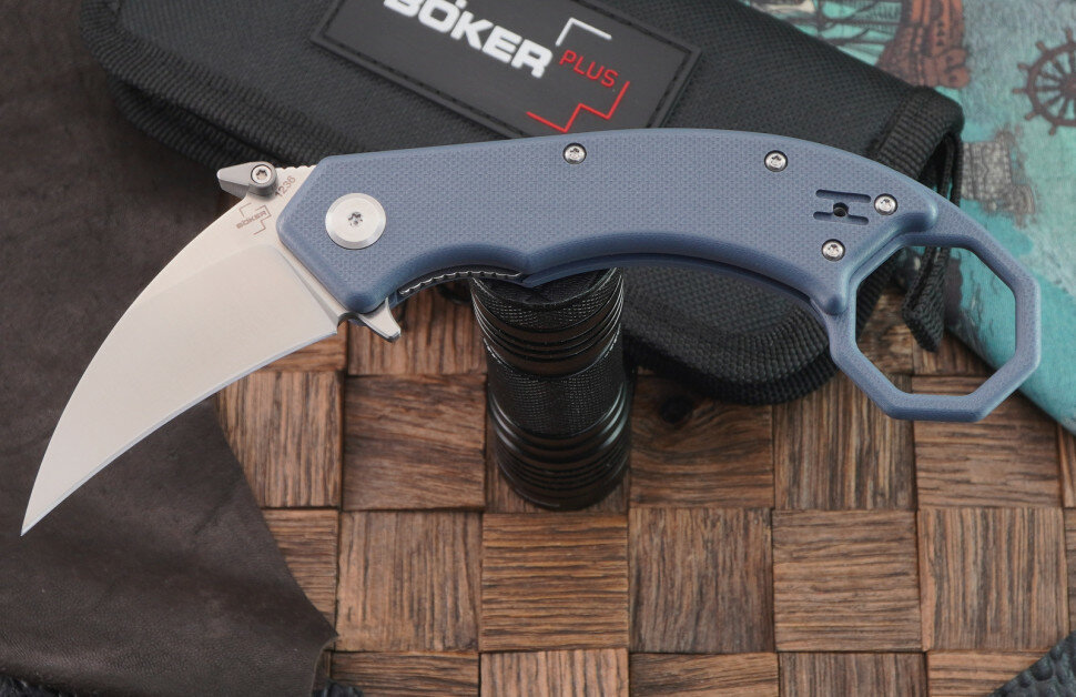 Складной нож Boker HEL Karambit Blue/Grey