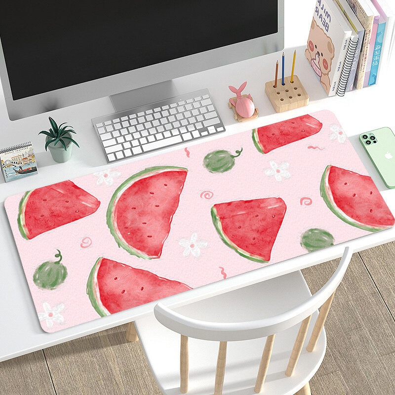 Коврик для мыши Liangcaida "Арбуз", натуральная кожа, нескользящий, 1200x600 мм