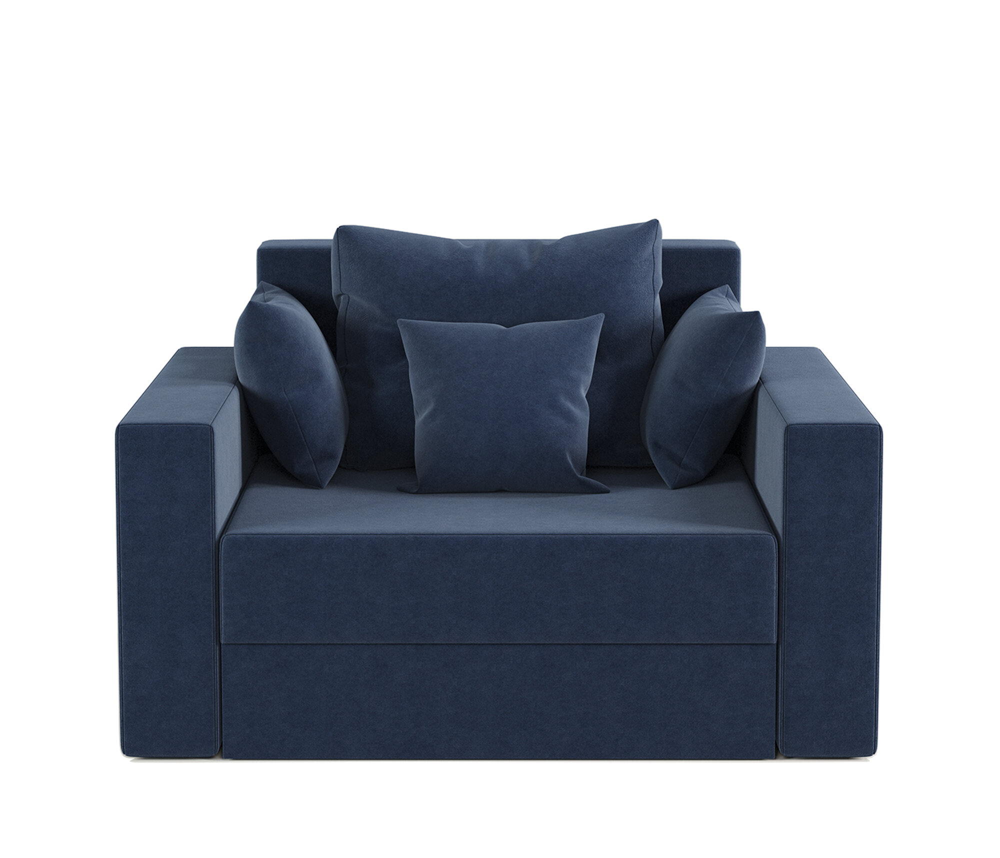 Кресло-кровать Мэдисон, велюр Ультра миднайт, еврокнижка