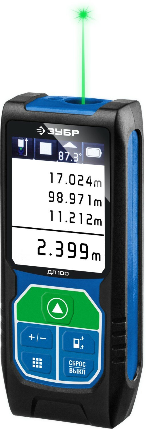 ЗУБР ДЛ-100, 100 м, лазерный дальномер, Профессионал (34923) 34923