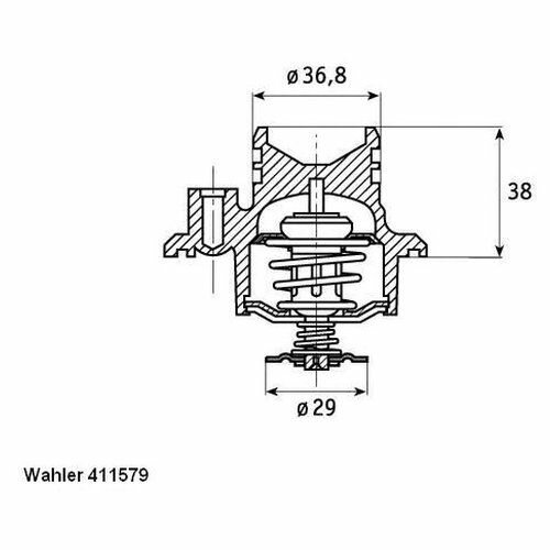 Термостат охлаждающей жидкости Wahler 41157992D