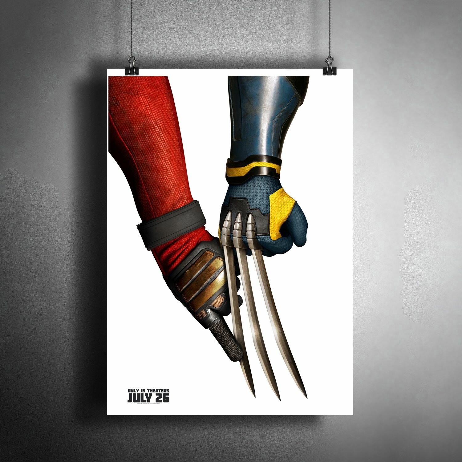 Постер плакат для интерьера "Дэдпул и Росомаха"/ Декор дома, офиса, комнаты A3 (297 x 420 мм)