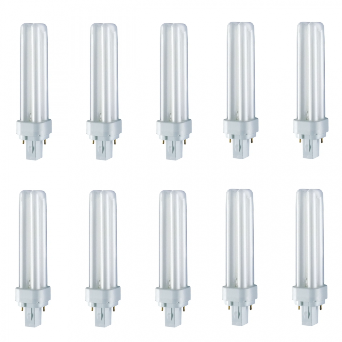 OSRAM DULUX D 18 W/830 G24d-2 лампа компактная люминесцентная 18W 1200Lm теплый белый (комплект из 10шт.)