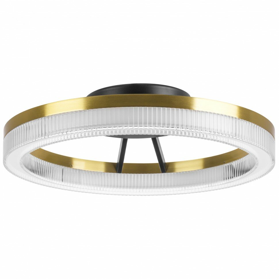 736040 Люстра ROTONDA 21W LED 1053LM 180G черный/латунь 3000K