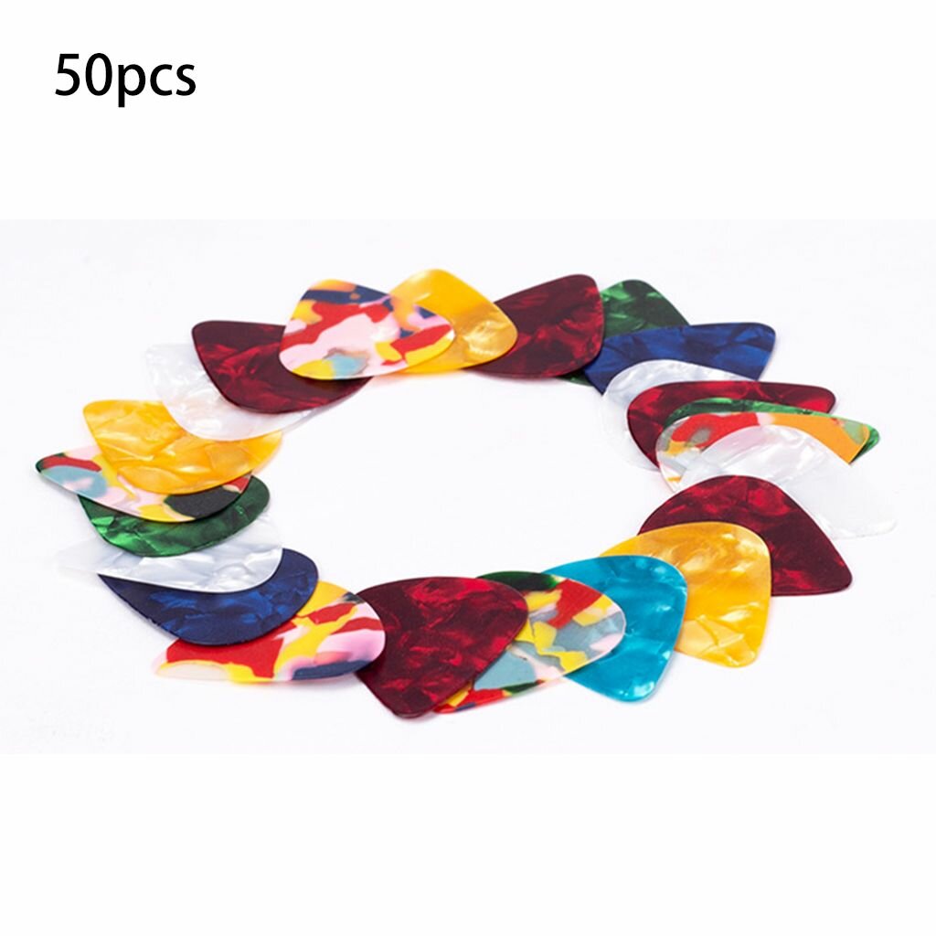 Струнные аксессуары,50 штук, медиаторы для гавайской гитары укулеле разного цвета-0,96 мм