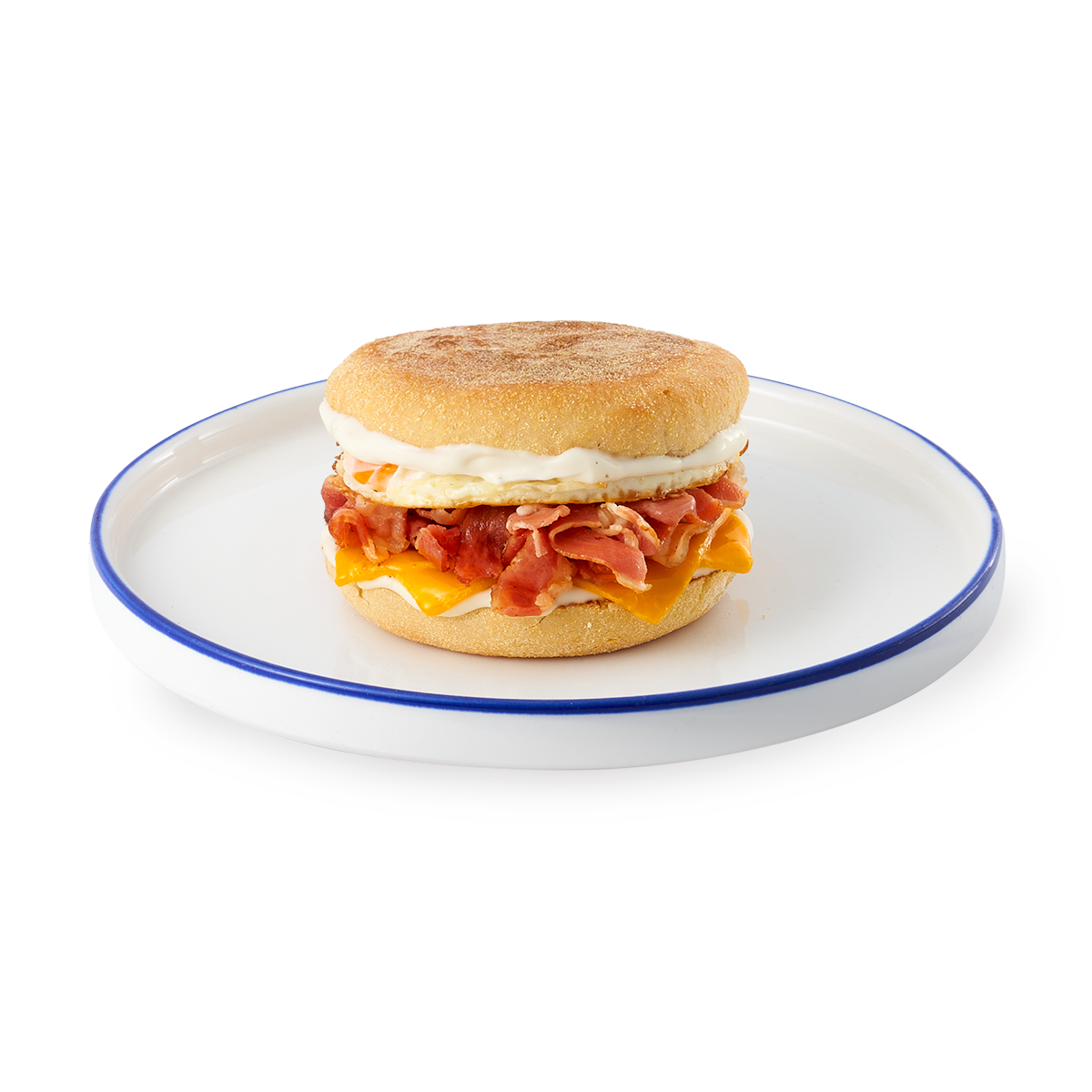 Английский маффин Mates, с беконом, яйцом и сыром, 160 грамм