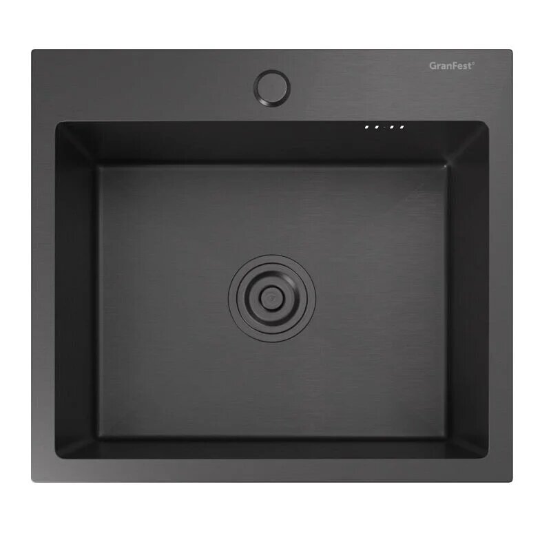 METAL 5045 PVD graphite / GRANFEST METAL 5045 PVD графит 1 чаша 450*350*205, монтаж: врезной, матери