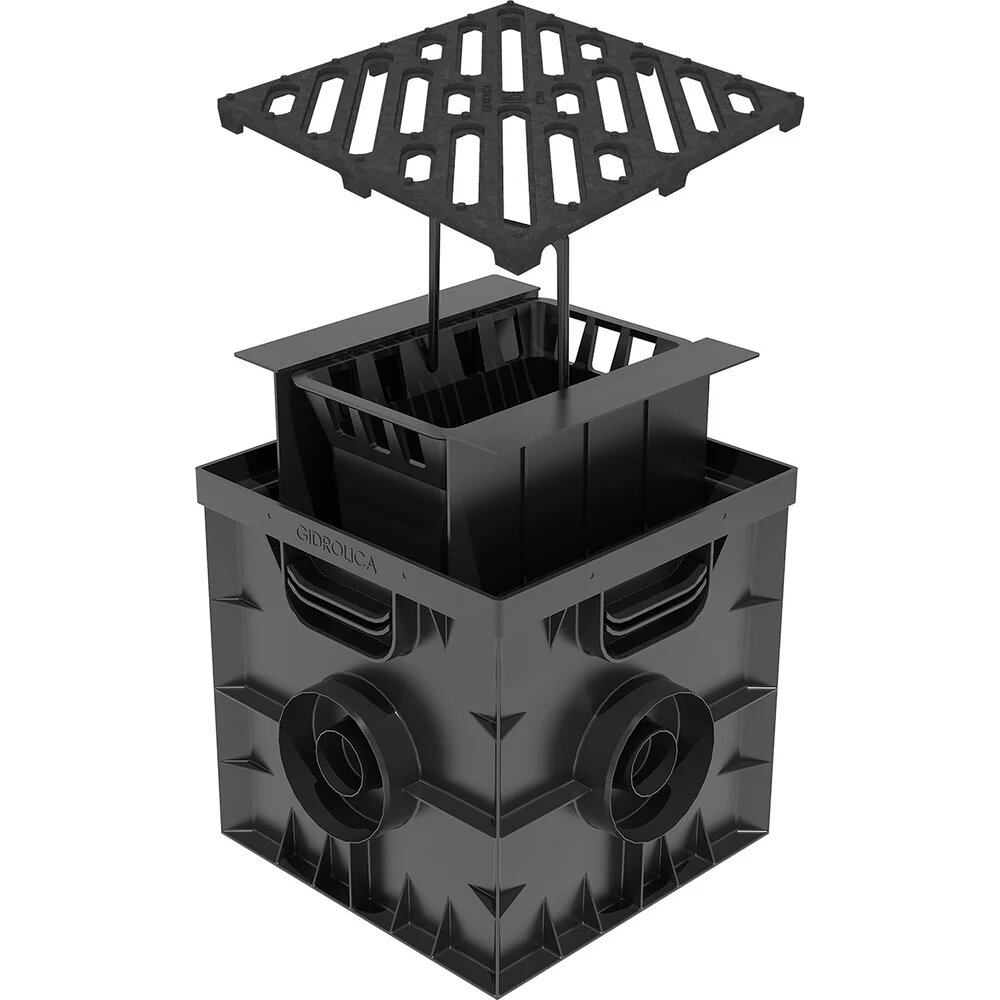Дождеприемник Gidrolica Point 30x30x30см в сборе с чугунной решеткой 2305/2