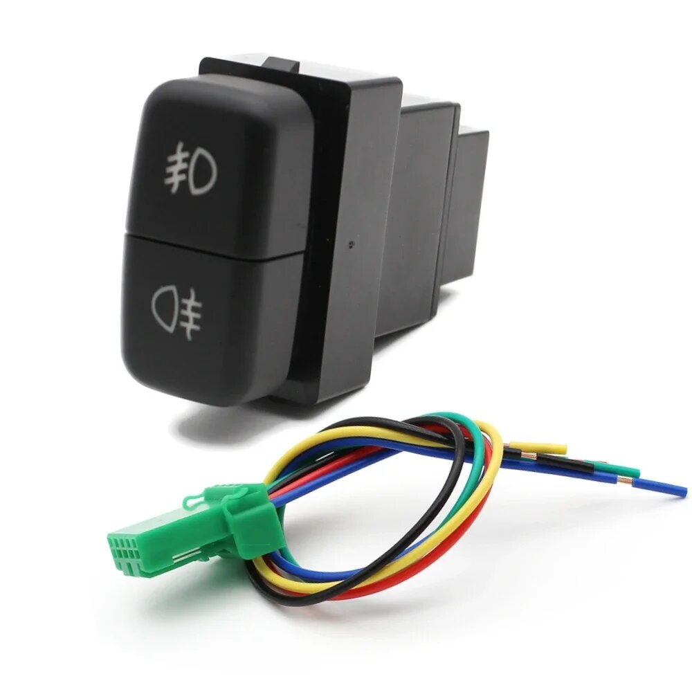 Двойной переключатель автомобиля, передняя противотуманная задняя противотуманная фара, кнопка переключателя с соединительным проводом для Mitsubishi Lancer EX Pajero V73 V93 V97