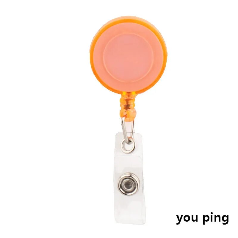 Брелок-ретрактор You Ping 611 Оранжевый, Transparent Orange