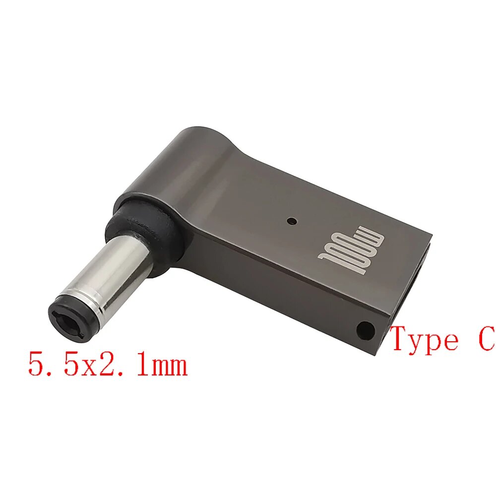 Адаптер 5.5x2.1mm Type-C 100W для ноутбука
