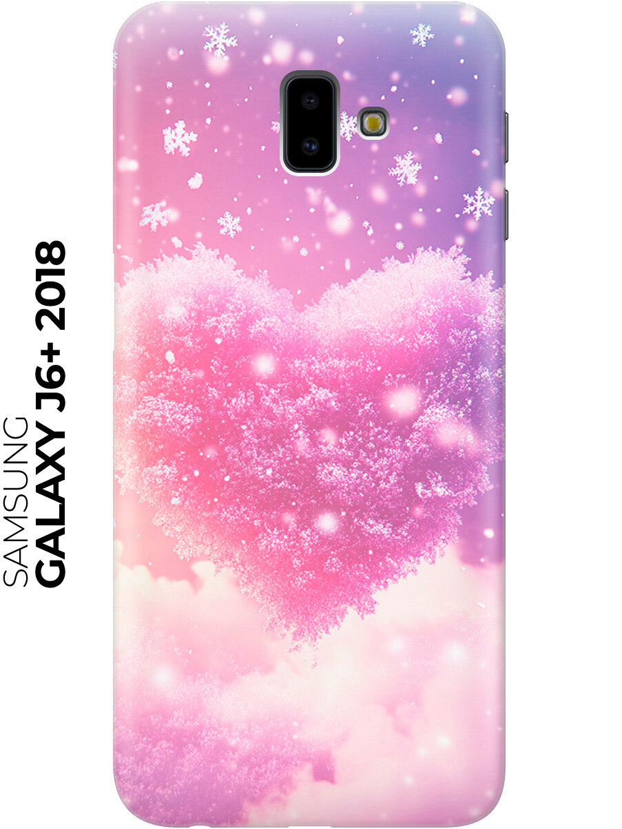 Силиконовый чехол на Samsung Galaxy J6+ (2018) с принтом "Пушистое сердце"