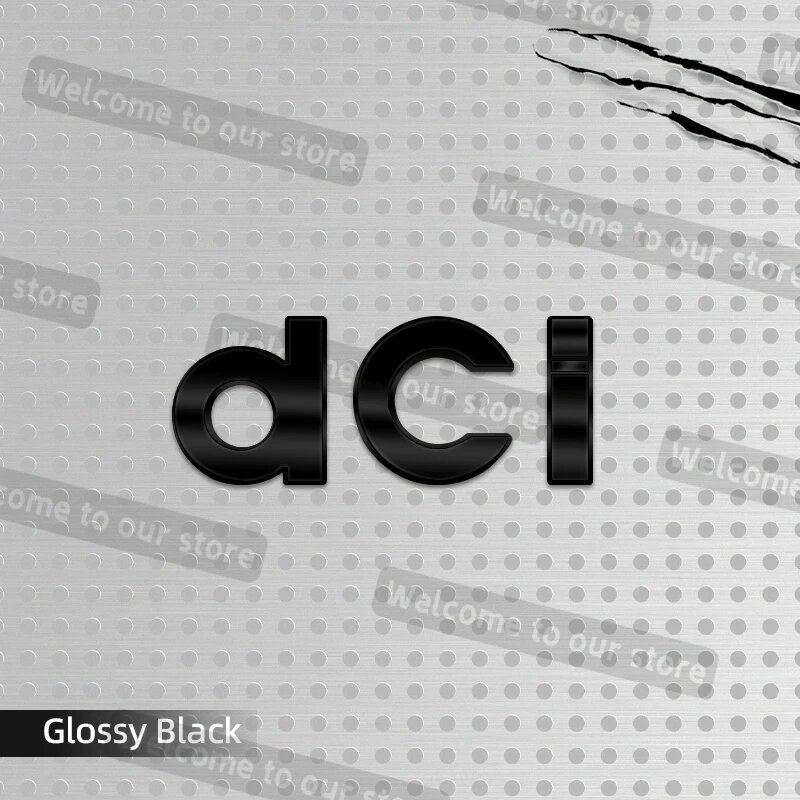 3D эмблема DCI, черная наклейка на кузов автомобиля