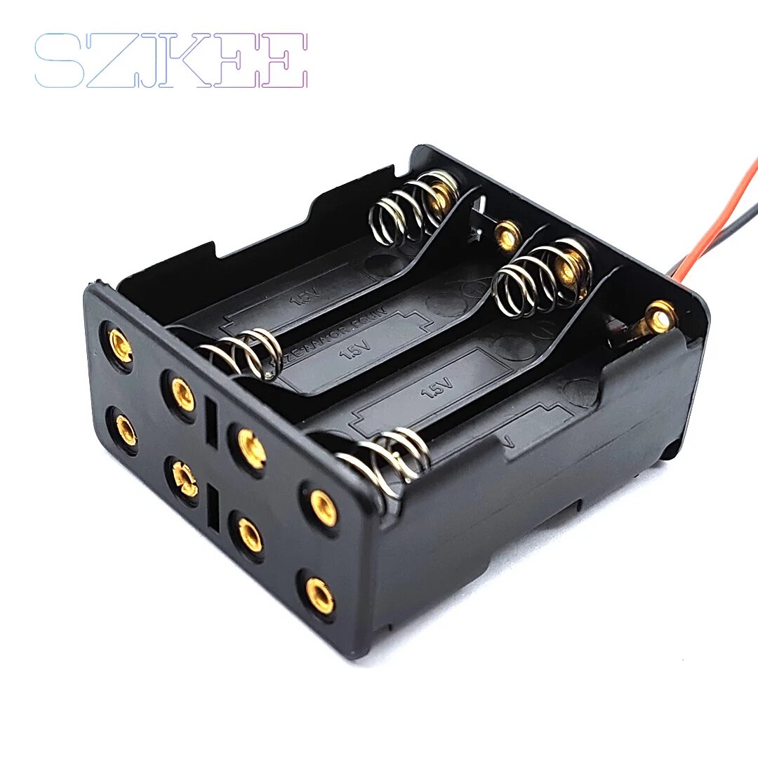 Держатель батареек AAA 12V, черный