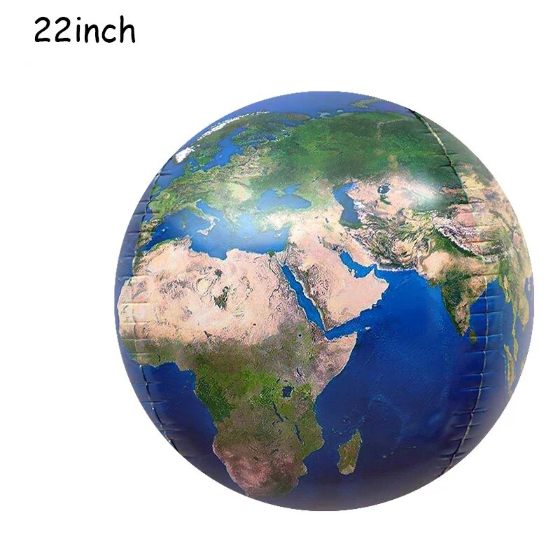 22-дюймовые 4D воздушные шары из фольги с землей, воздушный шар с Луной Сатурн, детские игрушки, космическая тема, украшение для дня рождения, обучающий инструмент, карта мира