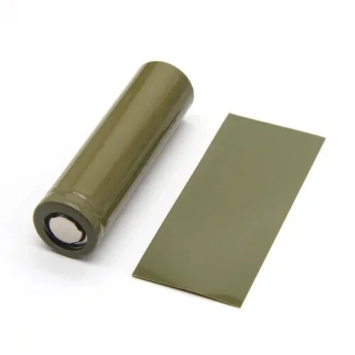 Термоусадочная трубка ПВХ для аккумуляторов 18650/26650/21700 Army Green, 20pieces, 18650 Film