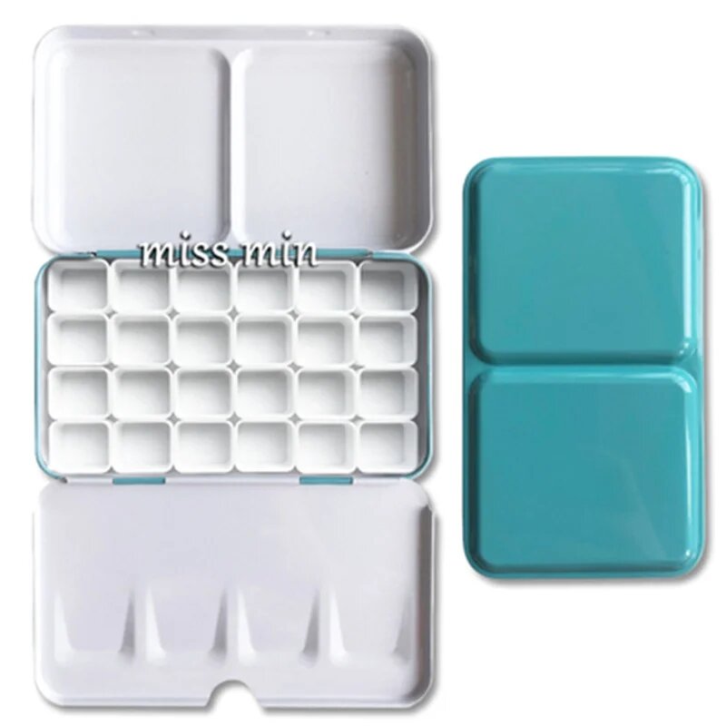 Металлическая палитра для акварели DINGYI STATIONERY Голубой, Color 10 as picture