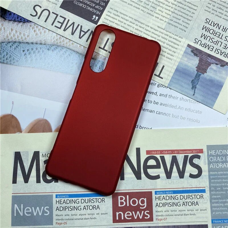 Для Sony Xperia 1 VIII 10 VI тонкий цветной резиновый матовый пластиковый Sony Xperia 1 VIII, Red