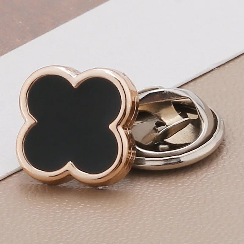 Швейная брошь с жемчугом и стразами 5-20 шт. Черный, 10pcs, B-20