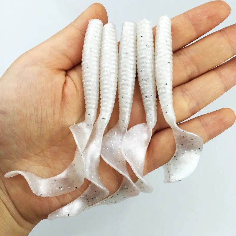 Пролерре Силиконовые черви 8,5 см 4,5 г 5 шт. Белый, F