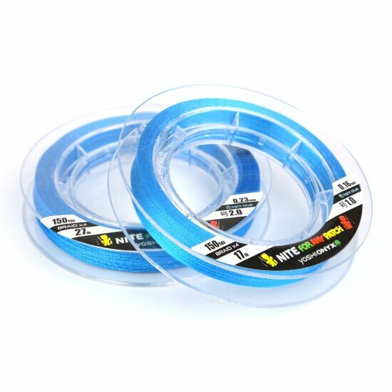 Леска плетеная Yoshi Onyx NITE 4 Light Blue, 1.5#, 135м