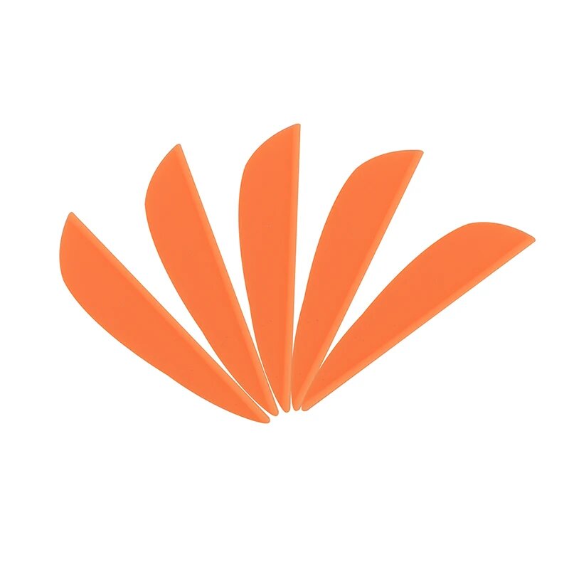 Пластиковые перья для стрел Sharrow, 1,75", 8 цветов, 100 шт Оранжевый, orange 100pcs