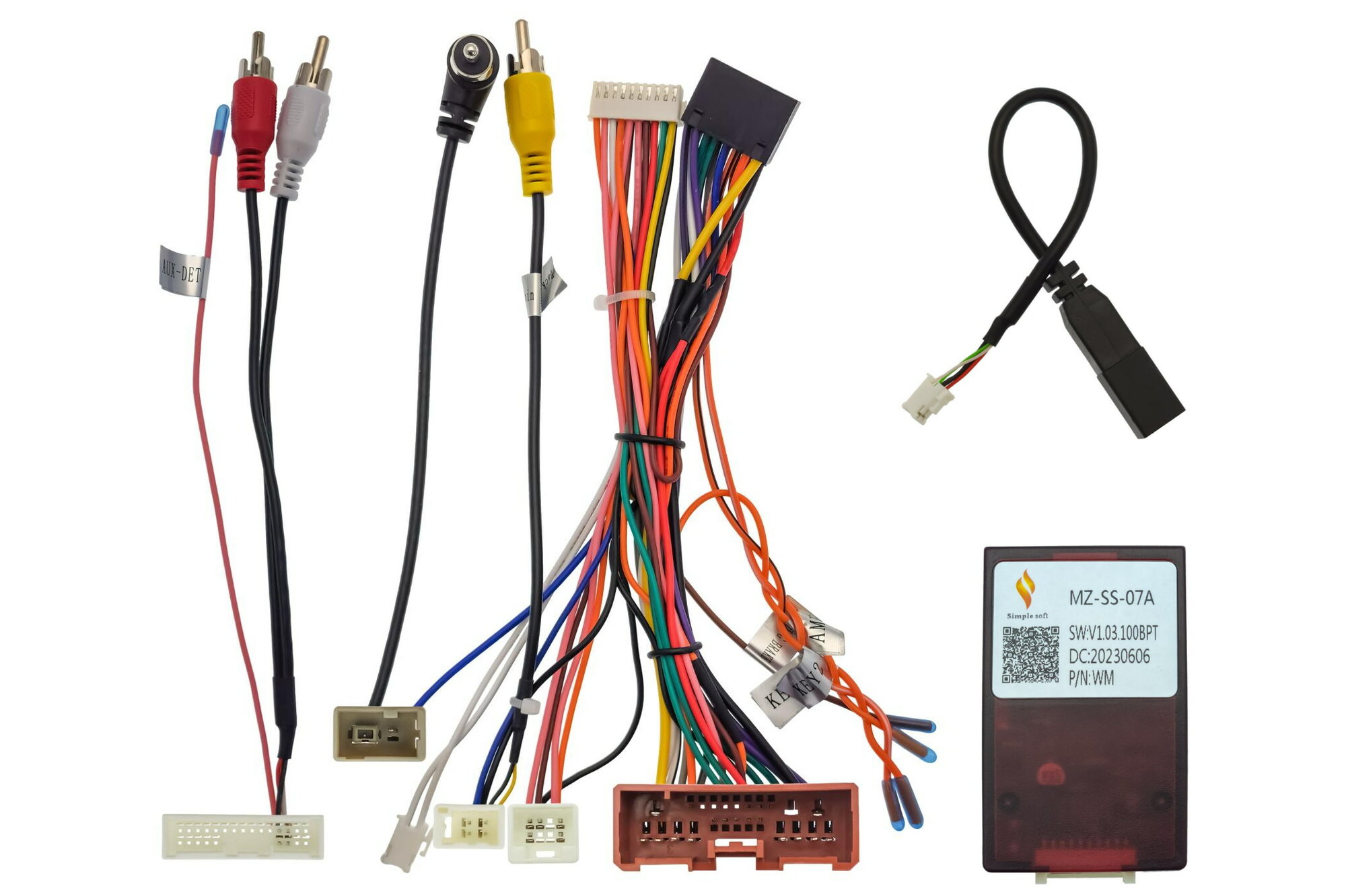 Комплект проводки Mazda 2012+ с поддержкой джостика для установки Android магнитолы / Wide Media