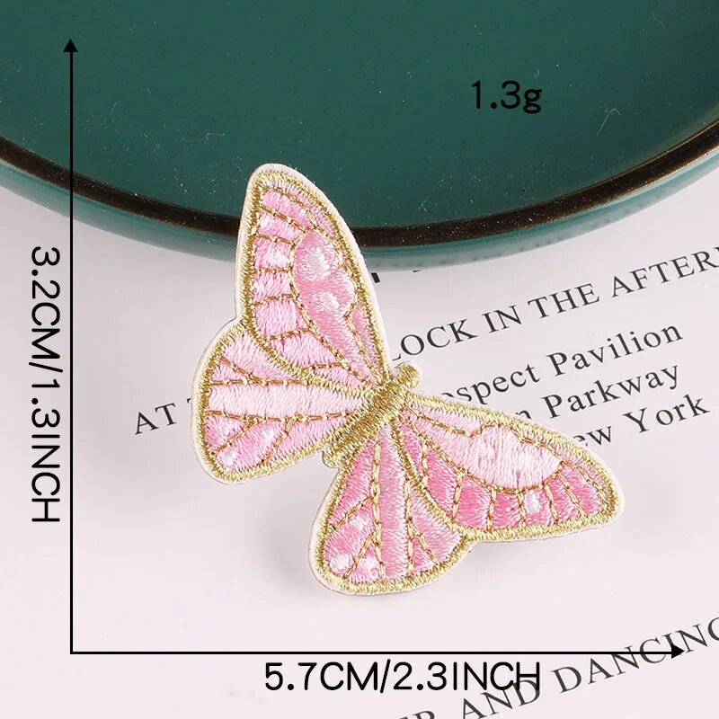 Самоклеящиеся тканевые нашивки DUTRIEUX Розовый, Embroidery 3