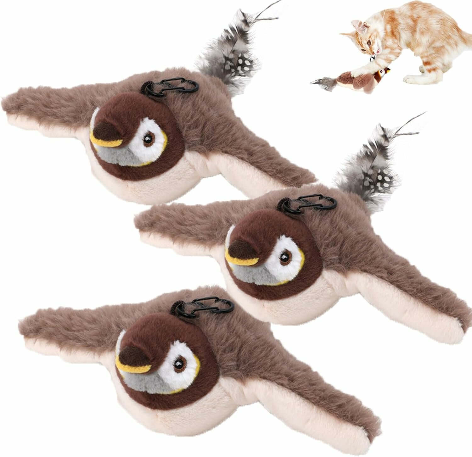 Игрушка-имитатор голоса воробья для домашних животных self-hey