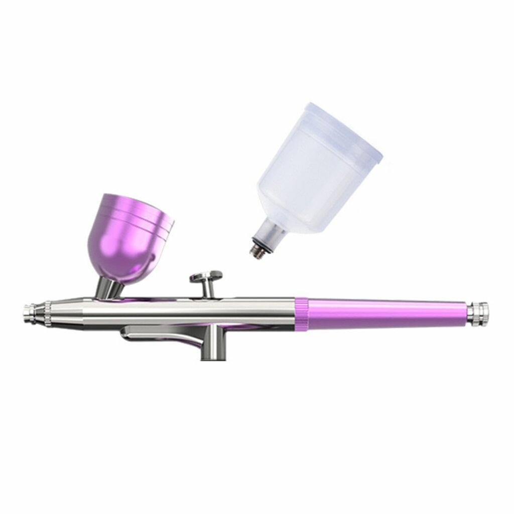 (1 комплект) Пневматический аэрограф с емкостью 10-20 мл-фиолетовый