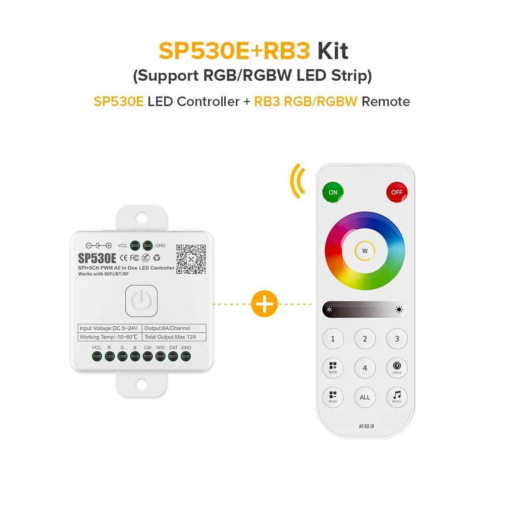 RGB-контроллер FCOB SP530E Wi-Fi Bluetooth RB3 Kit RGB RGBW