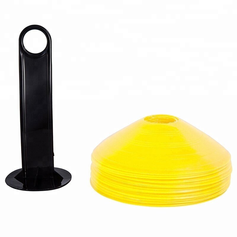 Футбольные фишки 50 штук, с подставкой, жёлтые