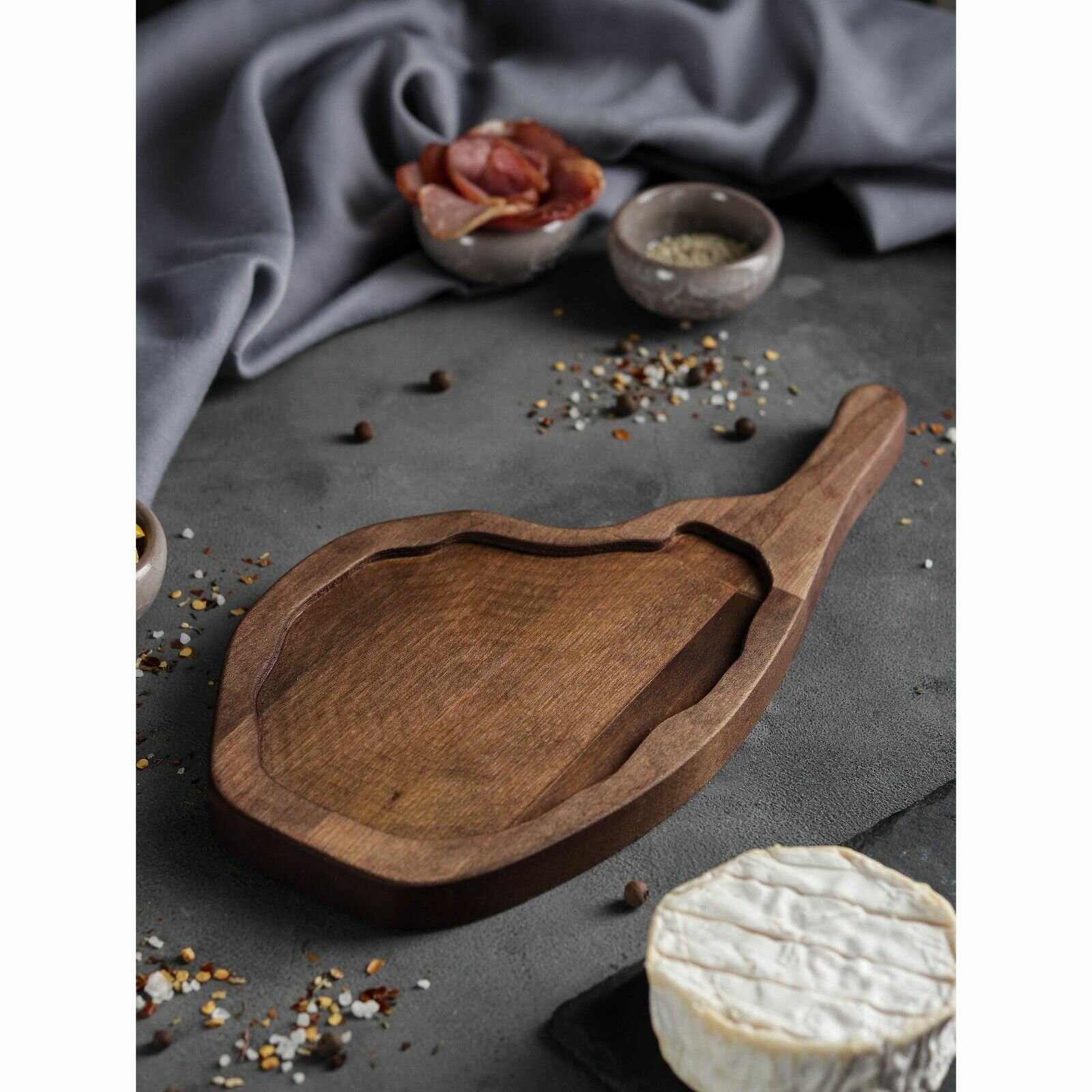 Доска сервировочная, 30х15 см, с ручкой, Adelica