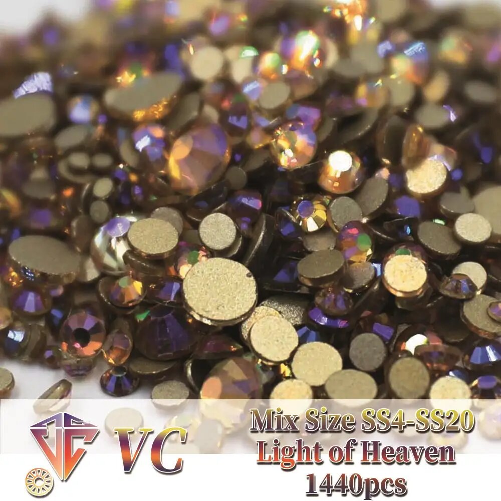 Стразы Light of Heaven фиолетовые SS4-SS20, 1440 шт