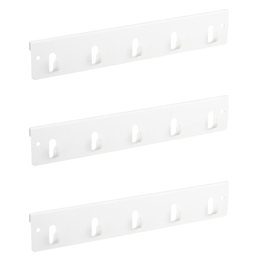 Панель металлическая белая 310 мм с крючками (3 шт.)