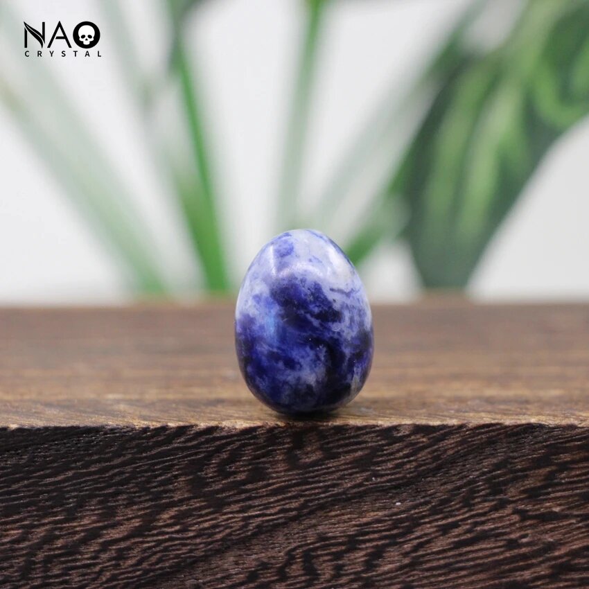 Драгоценный камень яйцо 15x20 мм Фиолетовый, Sodalite