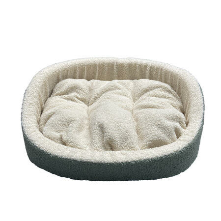 HOMEPET Барашек №3 57 см х 45 см х 20 см диванчик зелено-кремовый для домашних животных