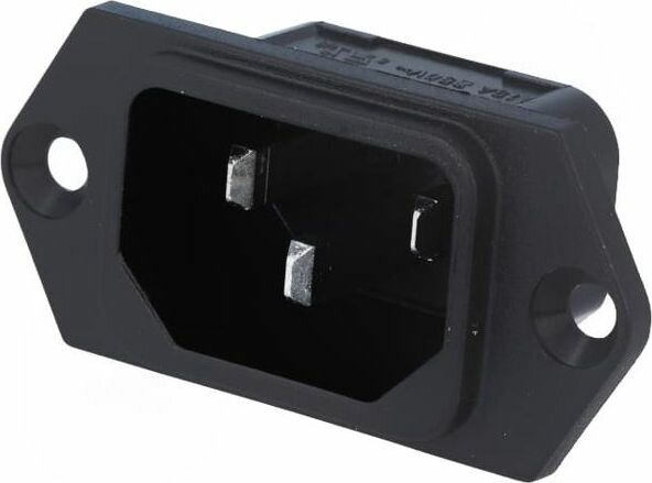 Разъем SCHURTER 6100.3100 питания AC гнездо "папа" 10А 250ВAC IEC 60320 C14 (E) 1 шт
