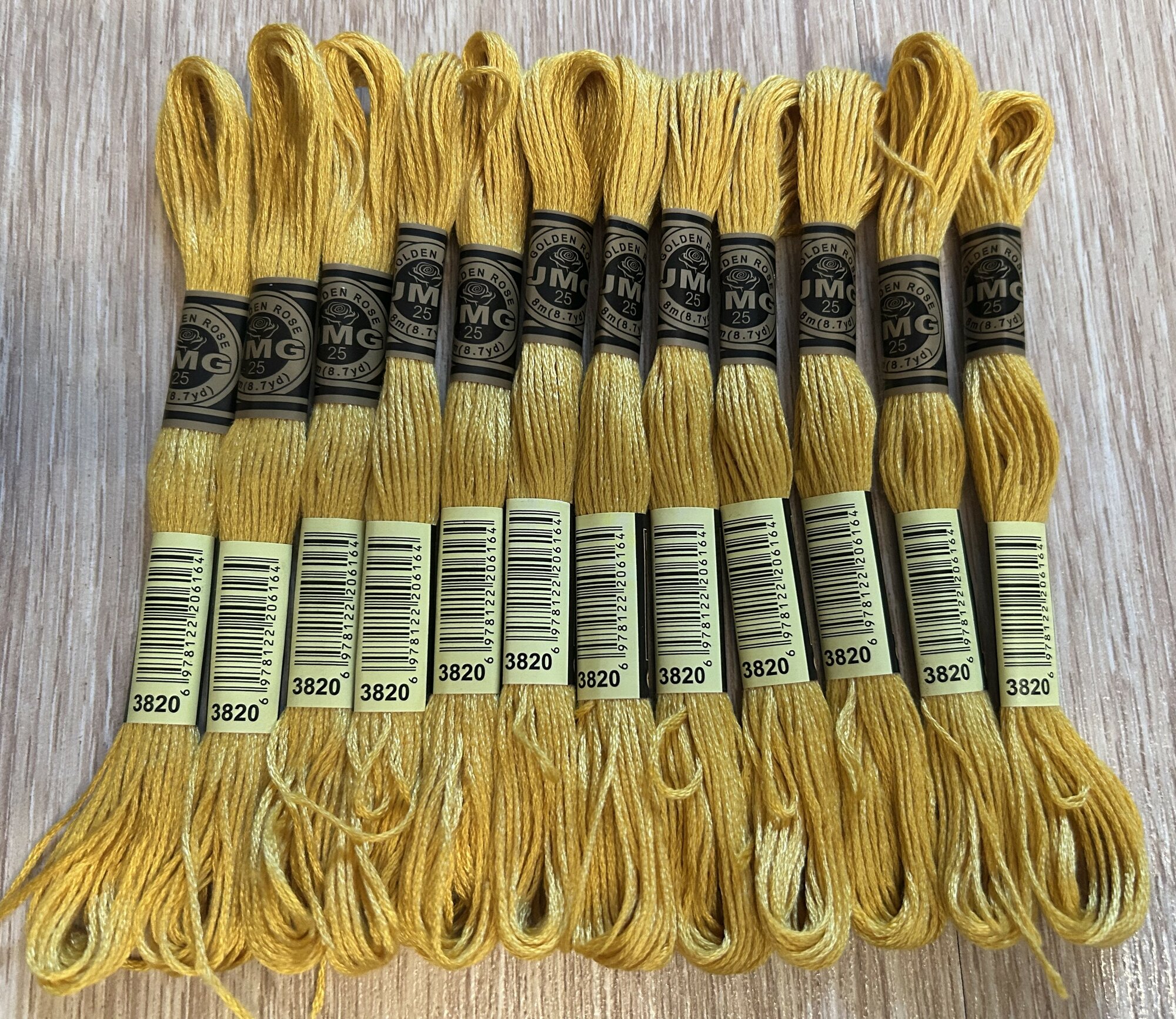 Нитки для вышивания JMC мулине (150-3866) 100% полиэфир 12 штук x 8 м
