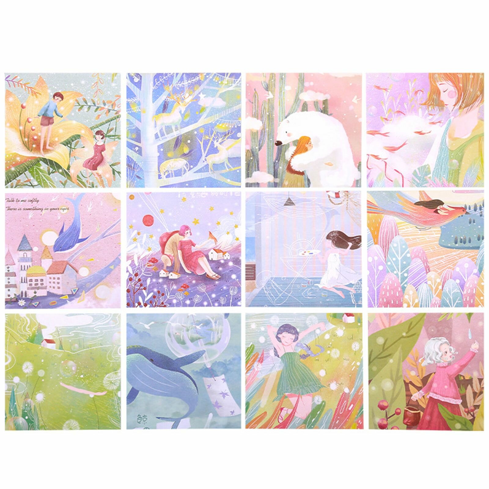 50 листов квадратной бумаги, двусторонняя складная бумага для детей, скрапбукинг своими руками