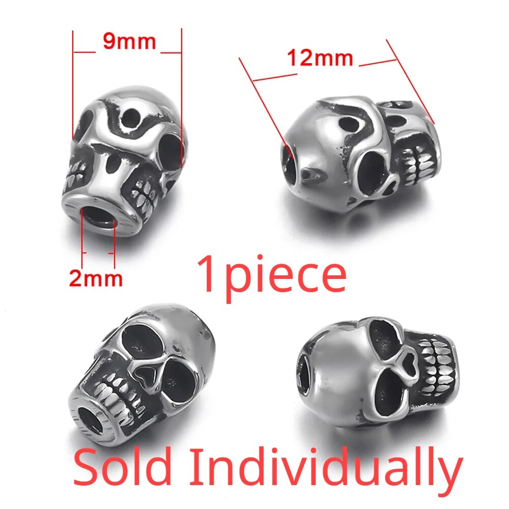EMBLAASK Бусины-черепа из нержавеющей стали 1 piece Skull 22