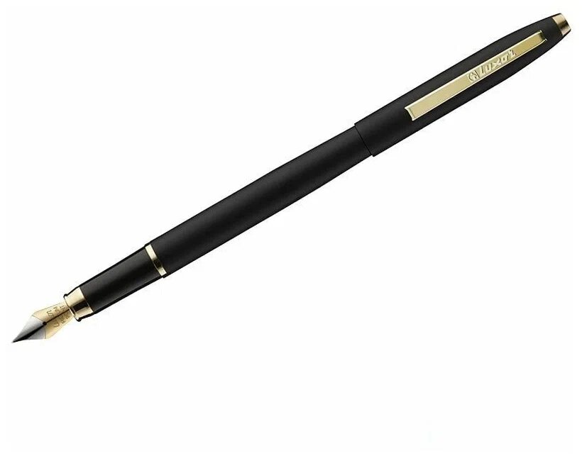 Ручка перьевая Luxor Sterling 0,8мм корпус черный золото синяя 8211
