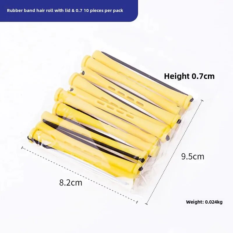 Бигуди для завивки волос без нагрева, пластик, 10 шт. 10pcs 0.7x8.2cm