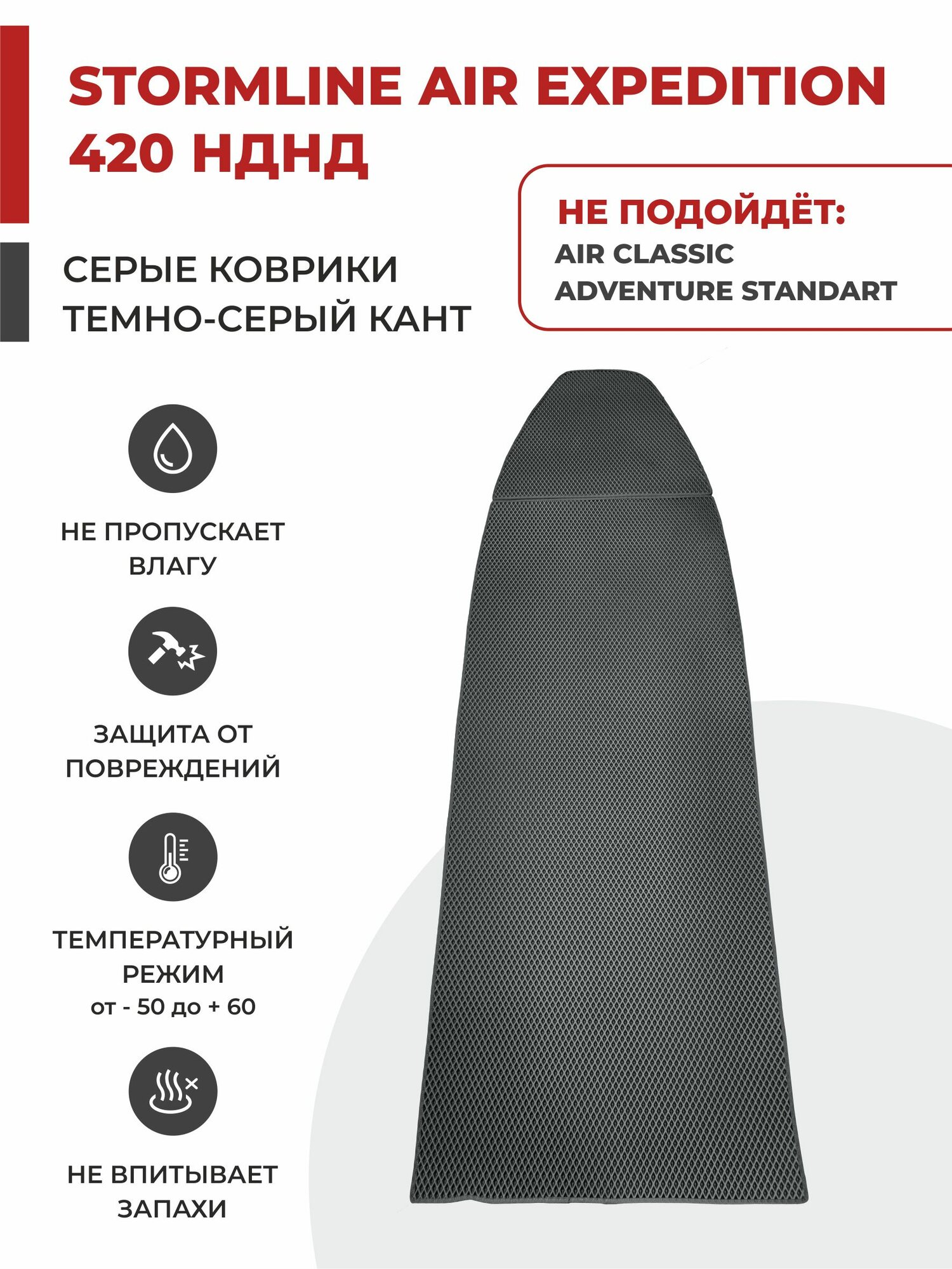 EVA коврик в лодку ПВХ Stormline AIR Expedition 420 НДНД 319х98