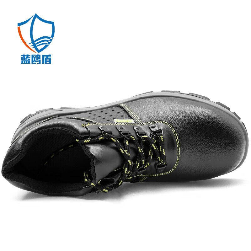 Blue Seagull Shield Labor Protection Shoes Men's Breathable Lightweight Anti-Smashing Anti-Stab Safety Shoes Steel Toe Cap Steel Bottom Plate Wear-Resistant Function Shoes Protective Safety Shoes 9106